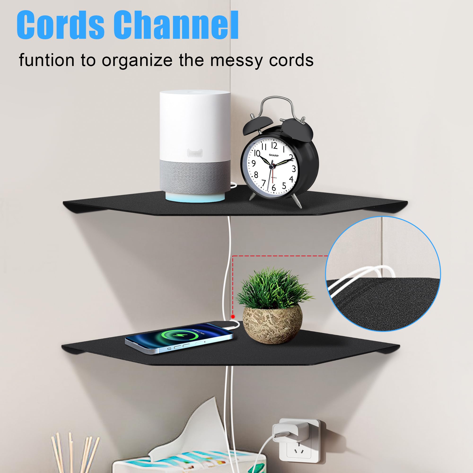 Snapklik.com : Bodkar Corner Shelf Wall Mount, Corner Floating Shelves ...