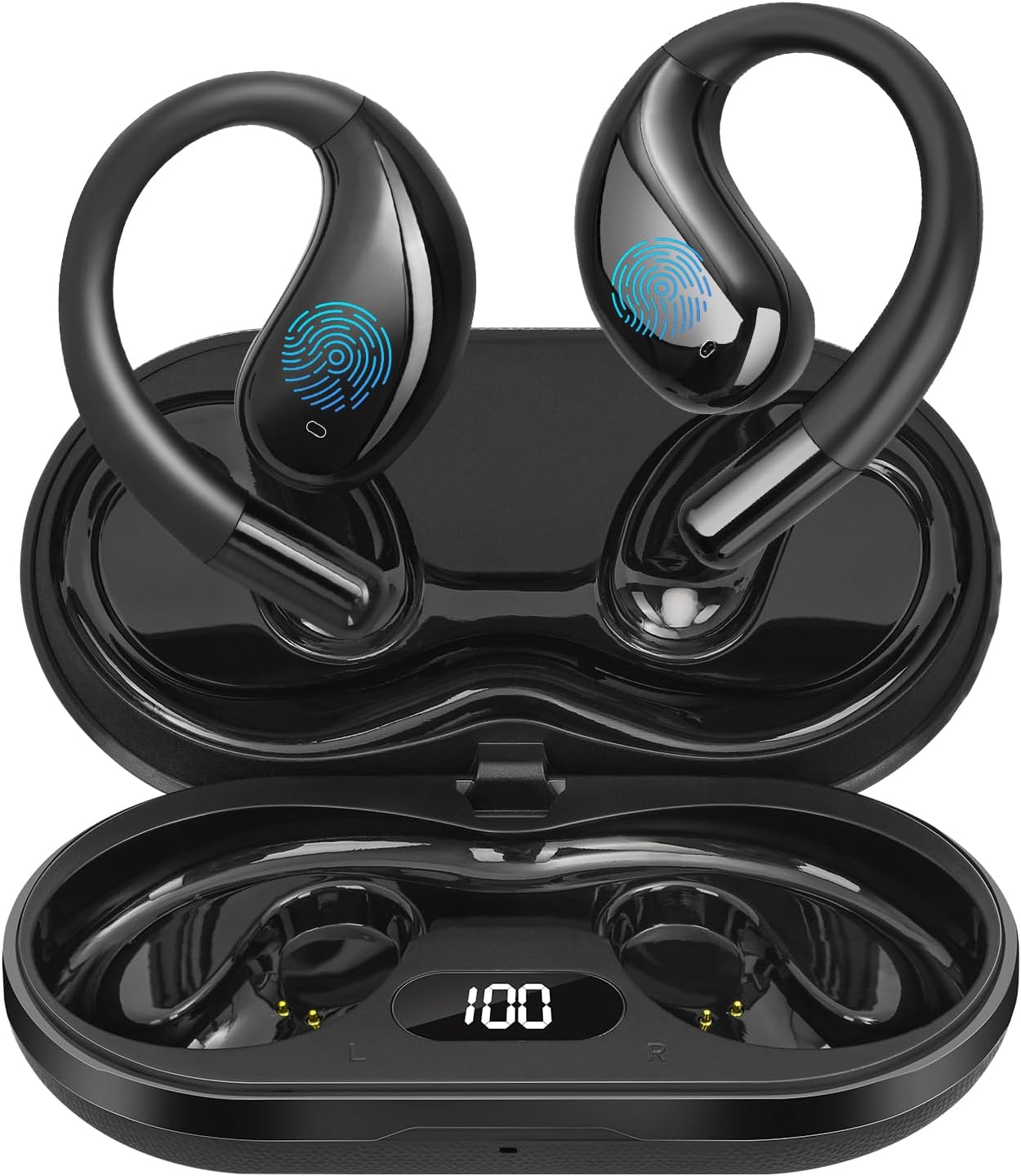 Amazon.com: Psadhi Open Ear Clip Wireless Earbuds Bone Conduction ...