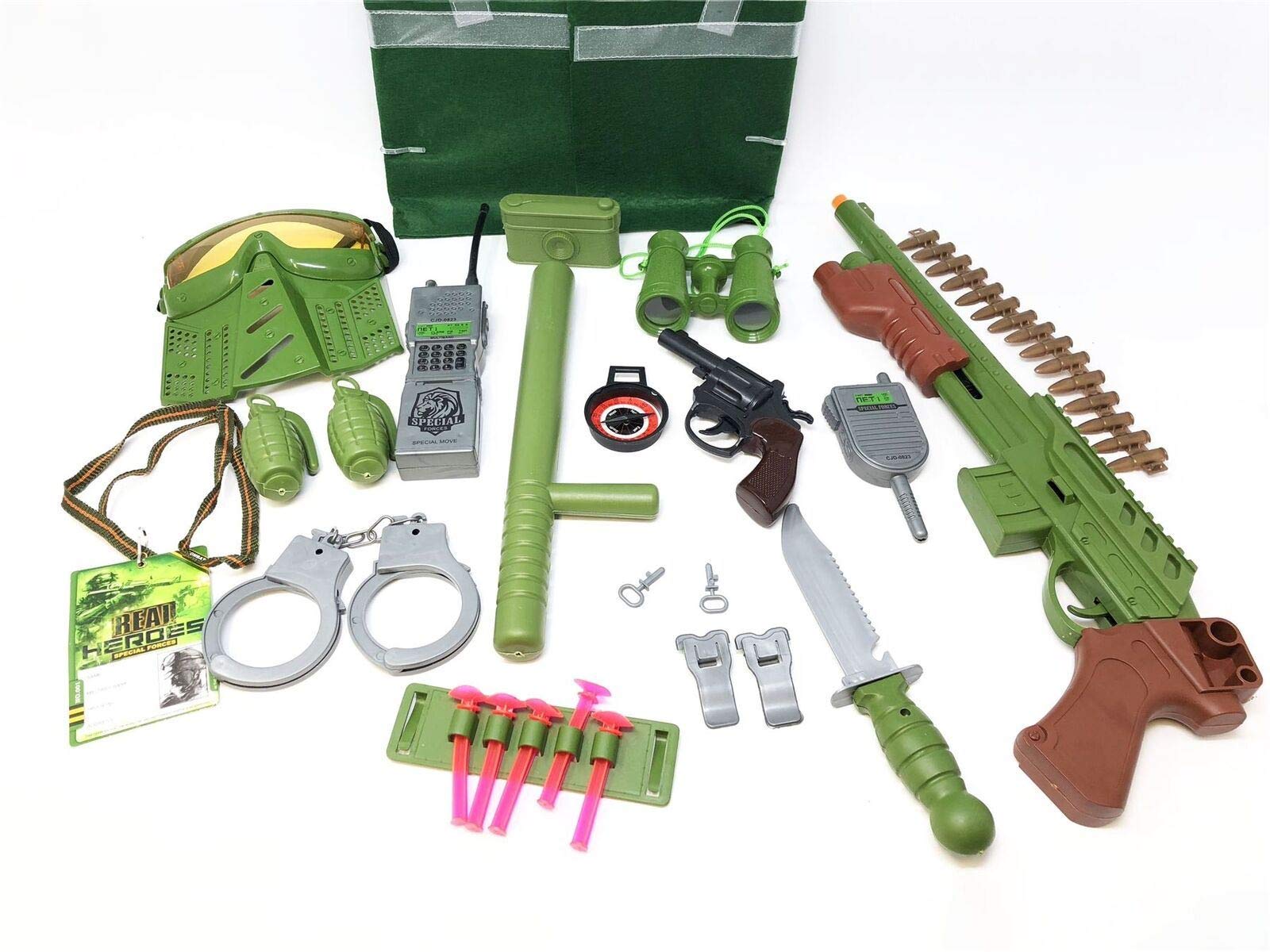 Coolbitz Army12 Pieces Children Kid's Pretend Play Touching Powered Toy ...