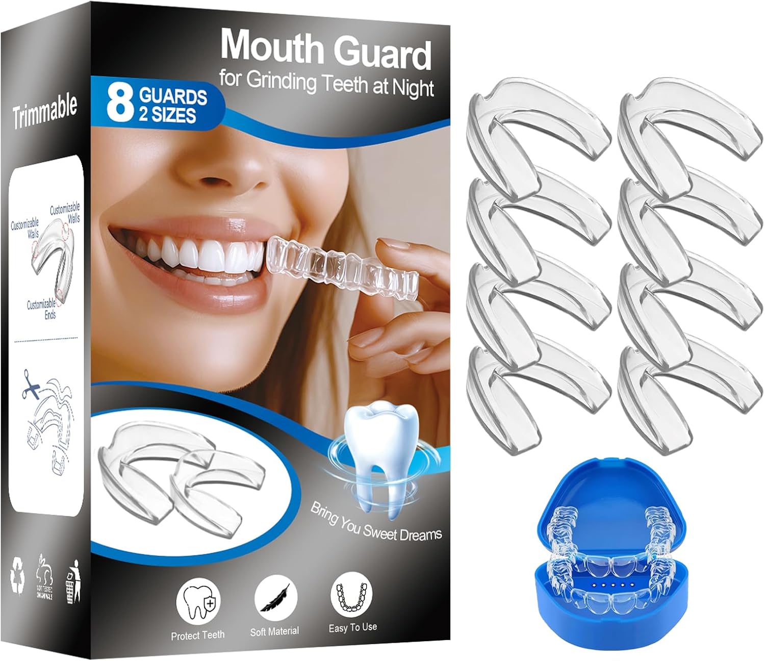 Amazon.com : Mouth Guard for Grinding Teeth at Night,8 Packs Night ...
