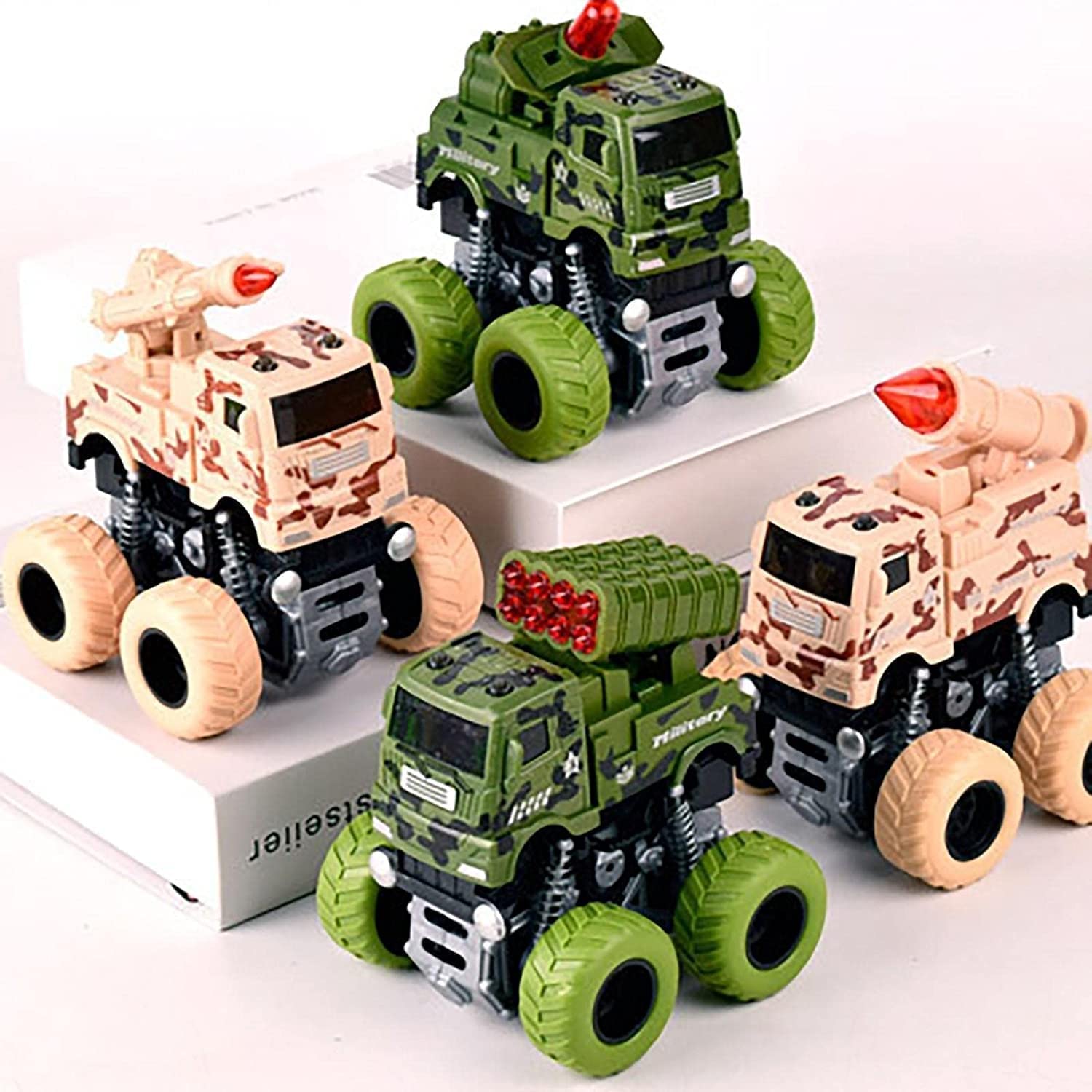 Buy T For Toys 4-Pack Friction Powered Push and Go Vehicles Engineering ...