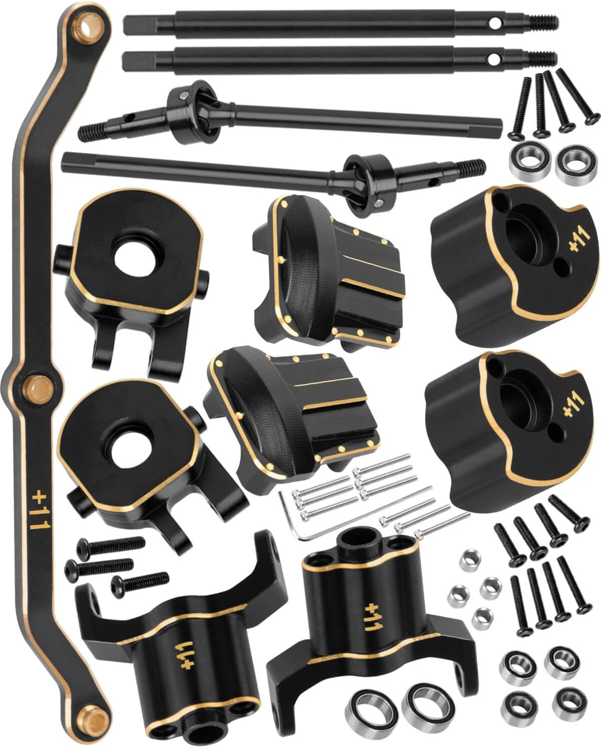 Amazon.com: hopsupRC RC Upgrades Parts 11mm Wider on Each Side Brass ...