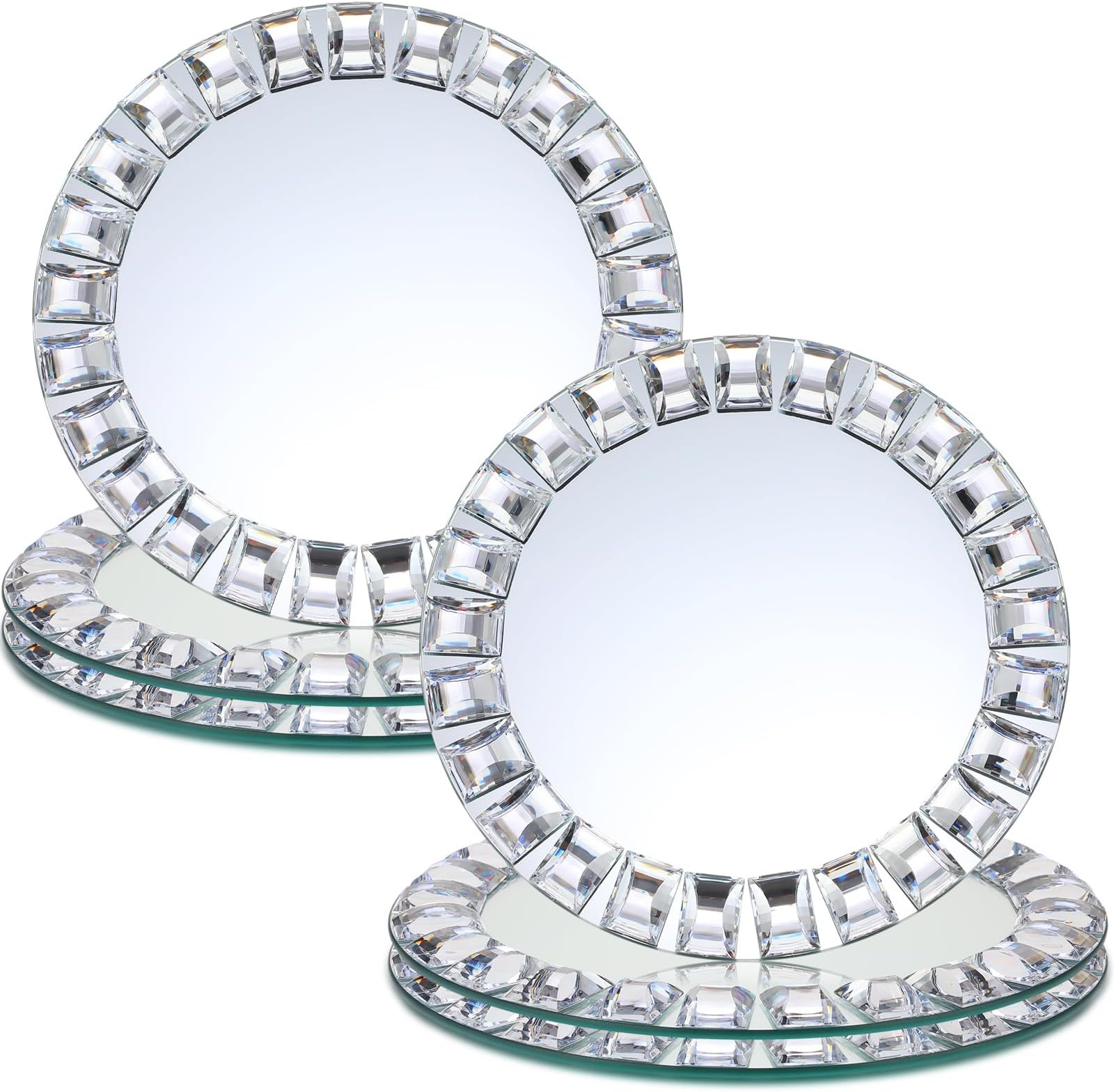 Amazon.com | Efavormart 14" Silver Wired Metal Charger Plate With 118 ...