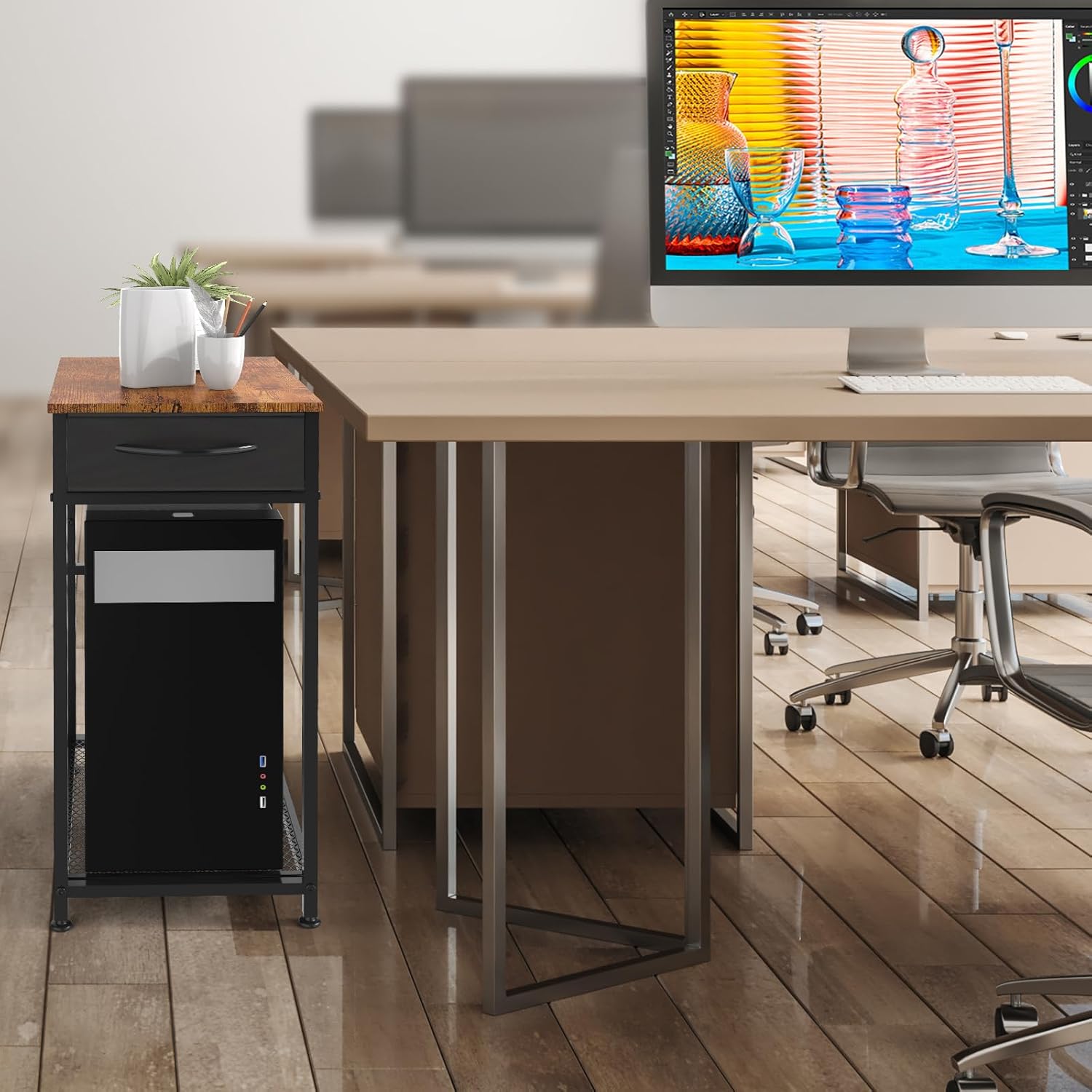 Soporte para torre de computadora, carrito de impresora móvil con ...