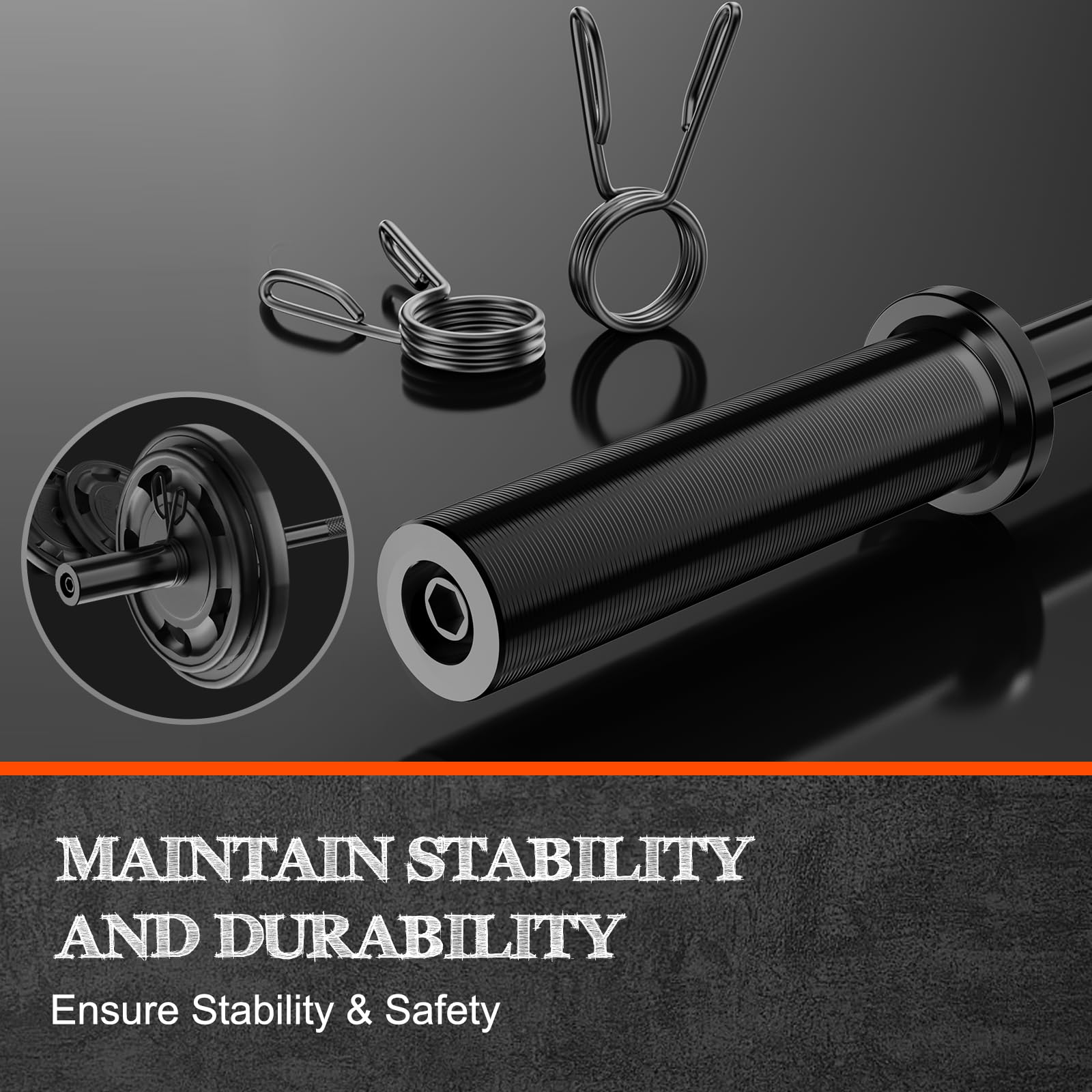 Snapklik.com : 57" Olympic Barbell Bar, 2" Standard Straight Barbell ...