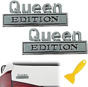 Amazon.com: 2PCS Queen Edition 3D Emblem Sticker, Queen Edition Car ...