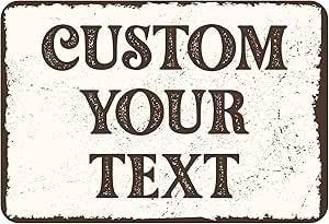 Amazon.com : Custom Rustic Sign,Personalized Outdoor Metal Signs,Tin ...