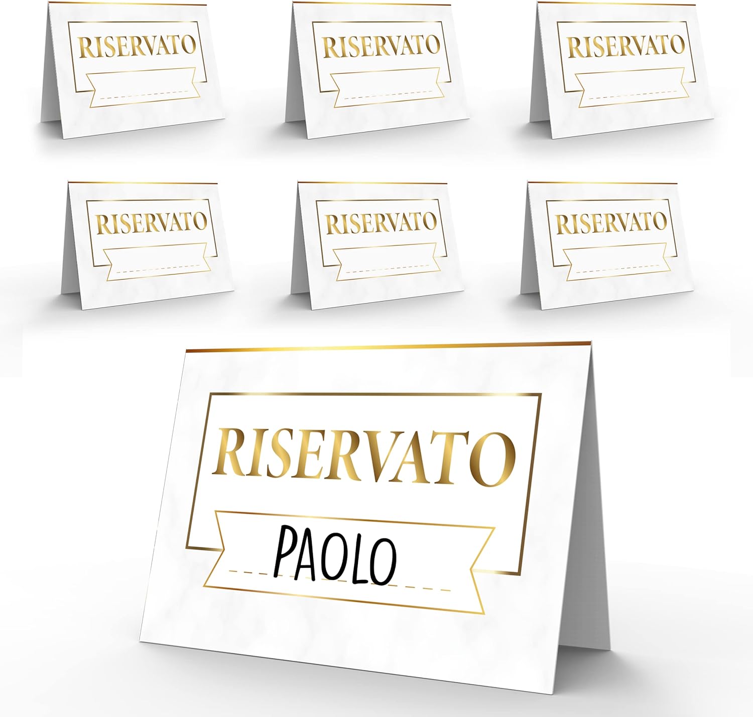 Segnaposto Riservato Elegante - 40 Cartoncini Segnaposto Tavolo Bianco ...