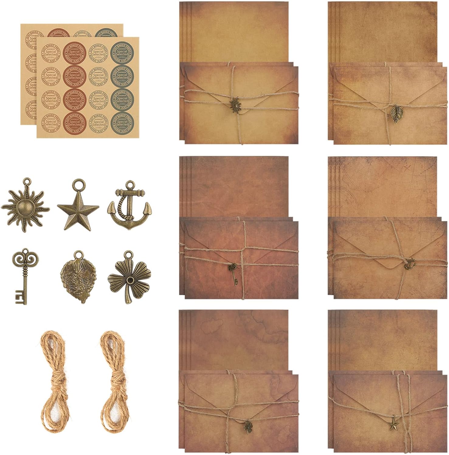 Pack of 60 Vintage Writing Paper with Envelope, Vintage Writing Paper ...