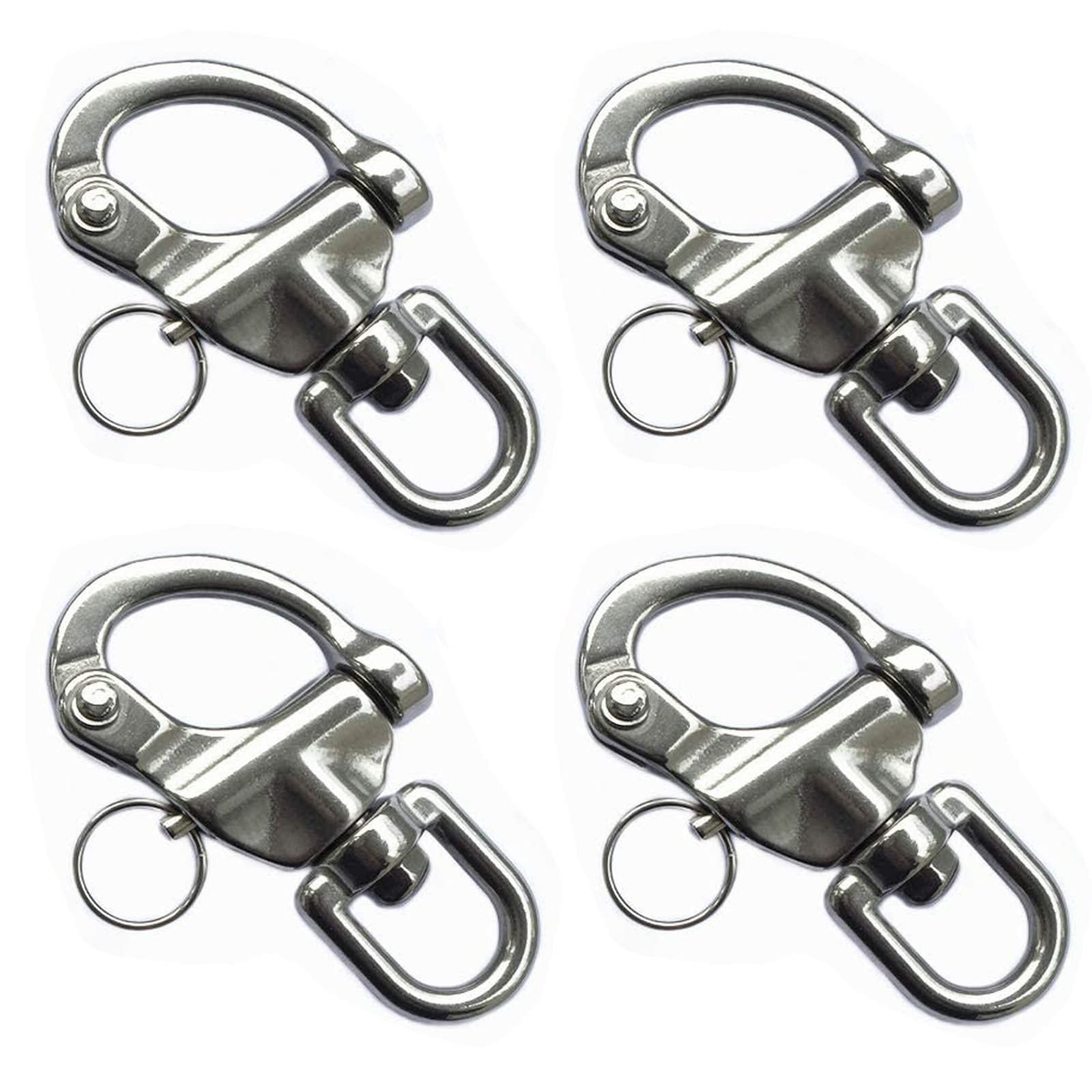 Snapklik.com : 4 Pack Swivel Eye Snap Shackle, Quick Release 316 ...