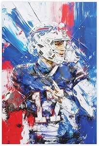 Amazon.com: Josh Allen Poster Football Picture Canvas Poster Wall Art ...
