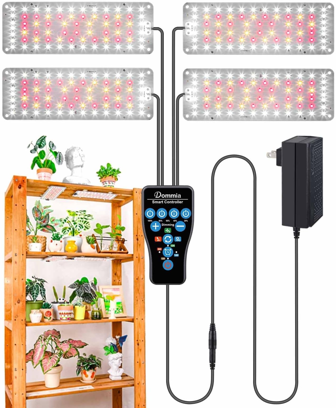Amazon.com: Grow Light, 4Pcs 40W Ultra-Thin Panel Grow Lights for ...