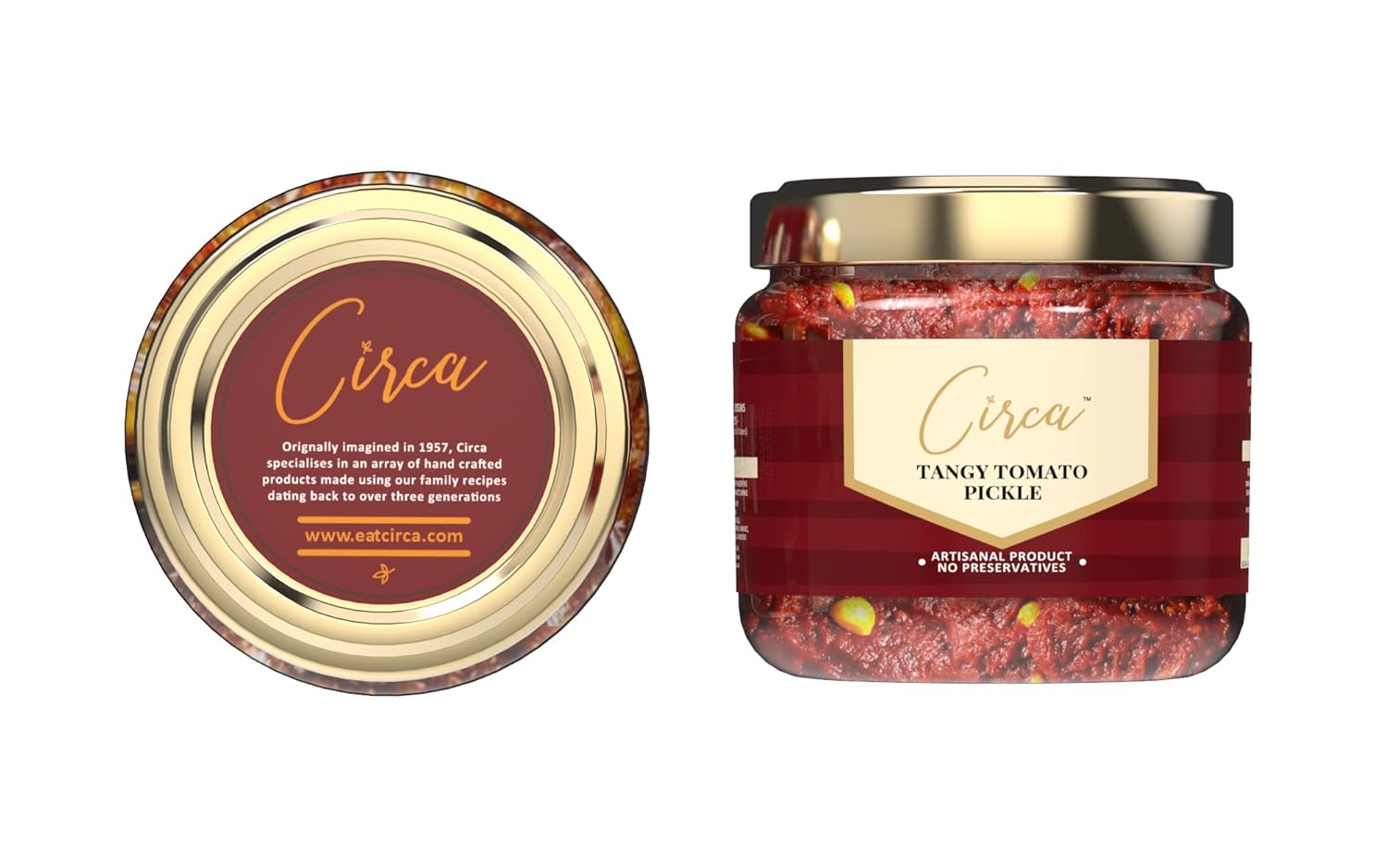 Circa Pickles, Tangy Tomato Pickle, Andhra Influenced Flavours, Sesame ...