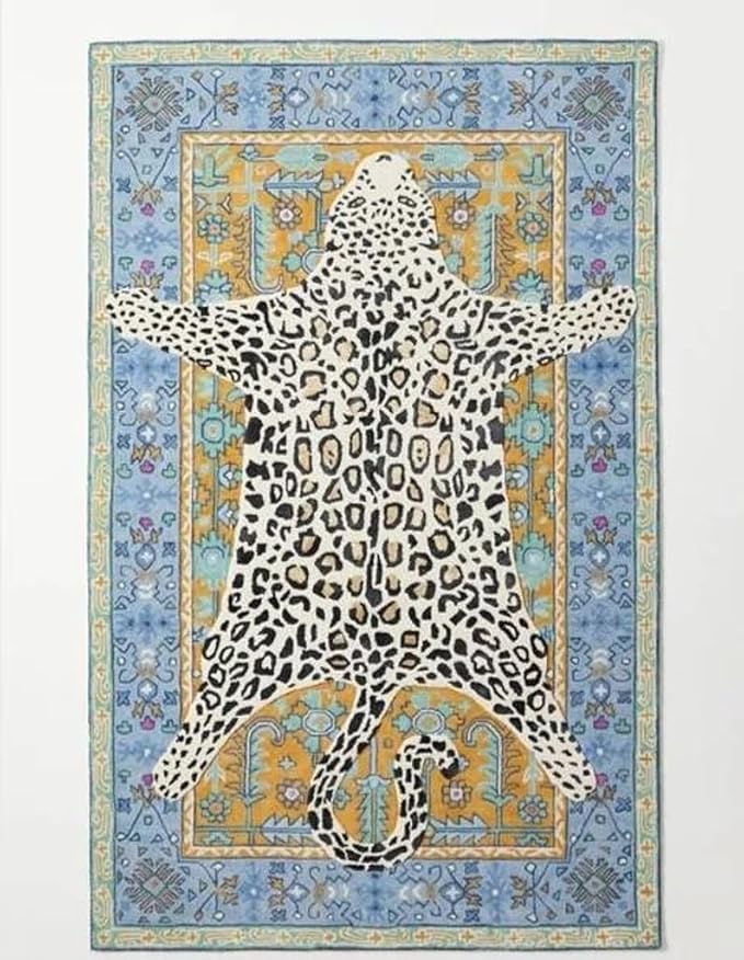 Amazon.com: CSILLA HOUSE Premium Leopard Print Hand Tufted Area Rug 4X6 ...