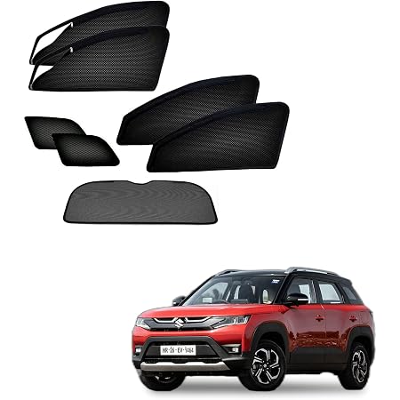 Autofact Half Magnetic Window Sunshades/Curtains for Maruti Brezza ...