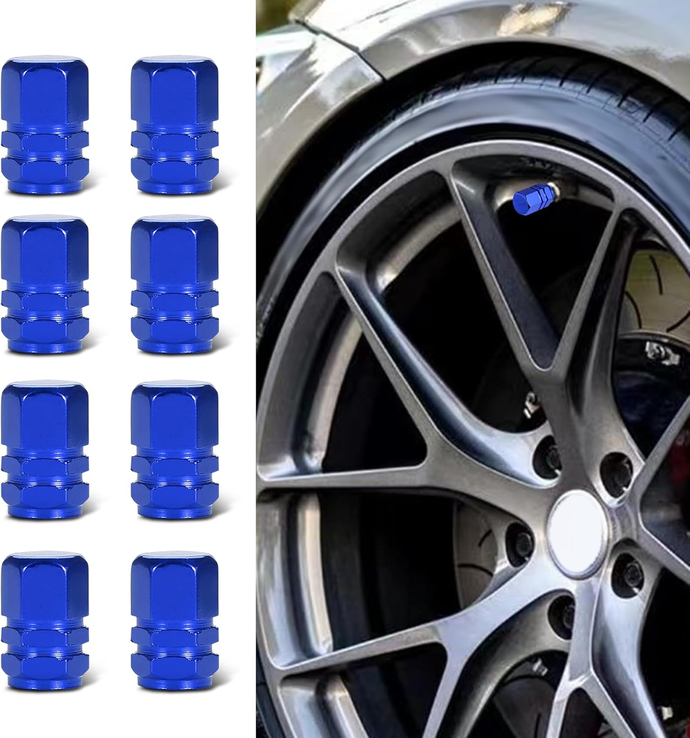Amazon.com: Kutyun 8PCS Car Tire Valve Caps, Tire Stem Caps, Car Tire ...