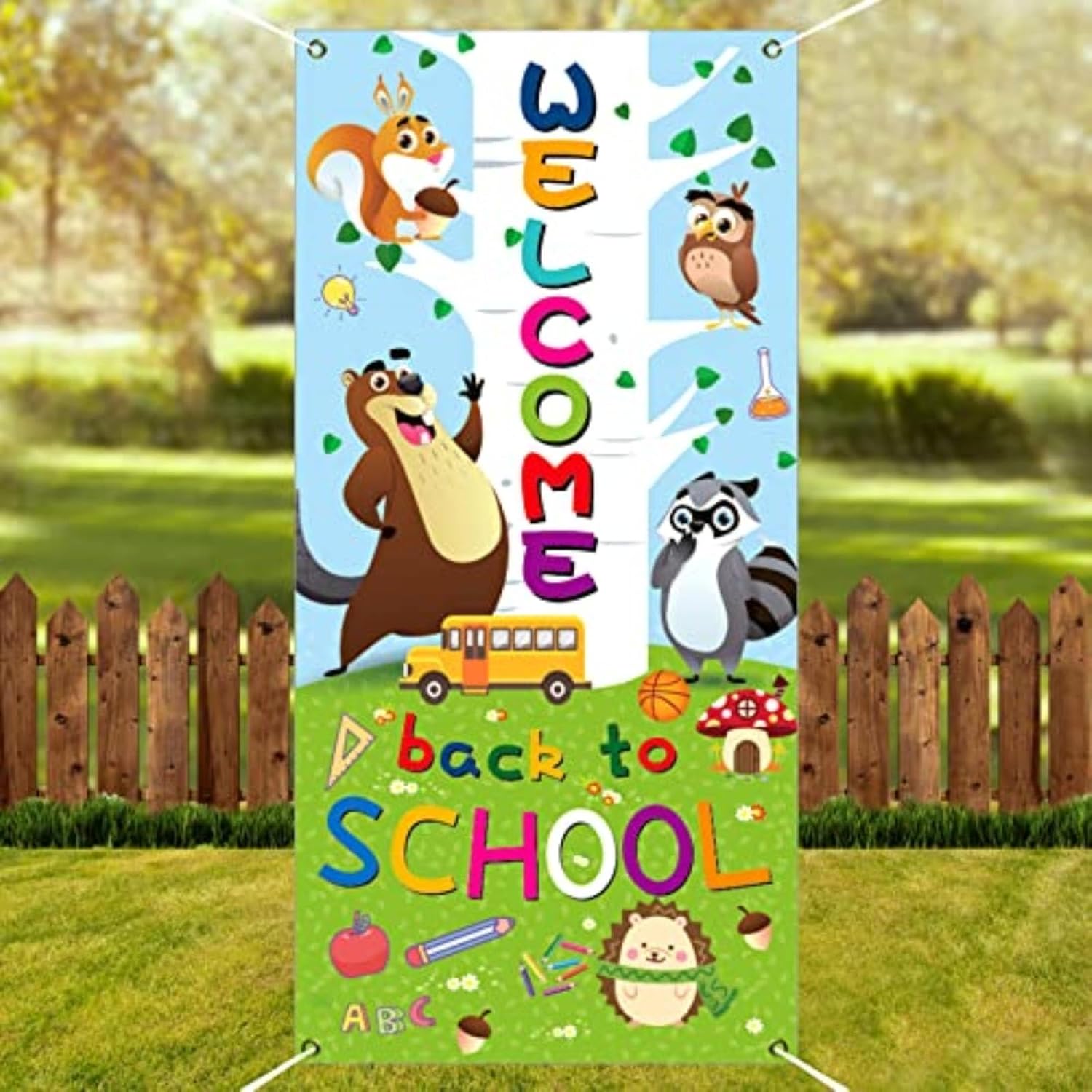 WUERKIYA Welcome Back to School Banner, First Day of School Door Cover ...
