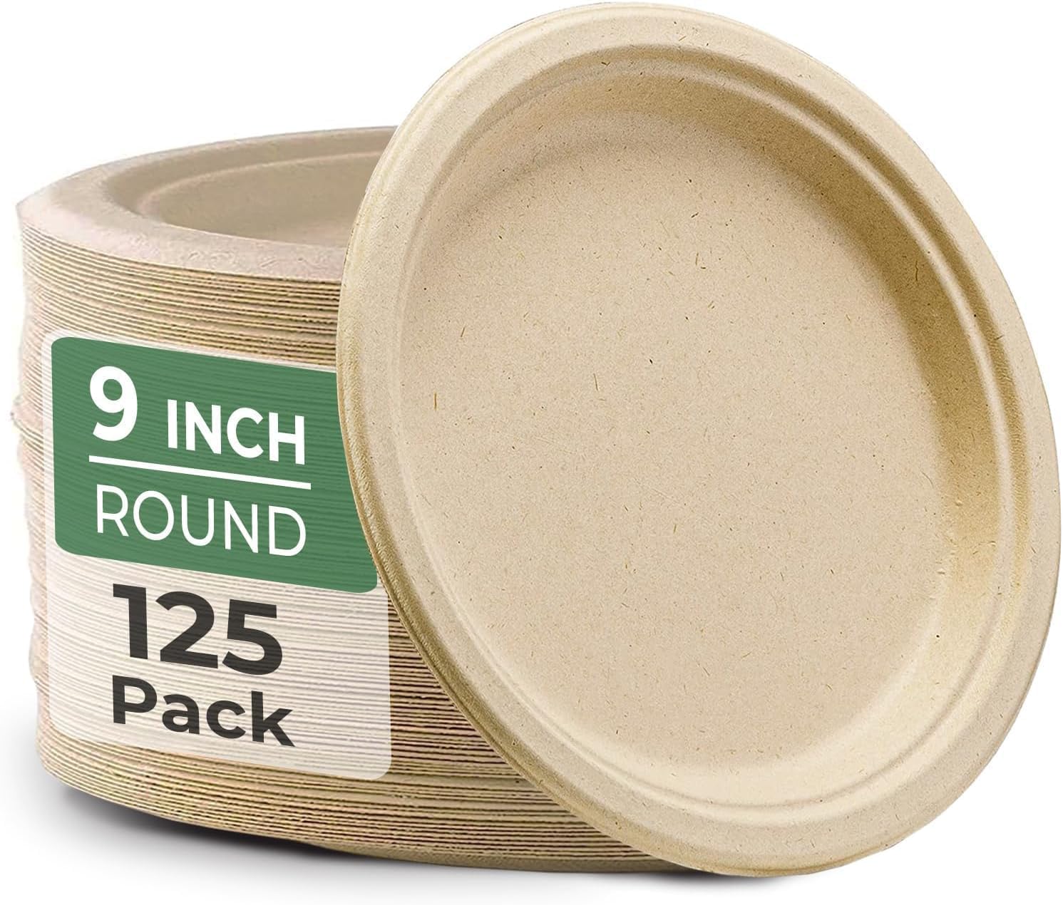 Ecofriendly-Disposable Coated Paper Plates Thali Green Thali : Amazon ...