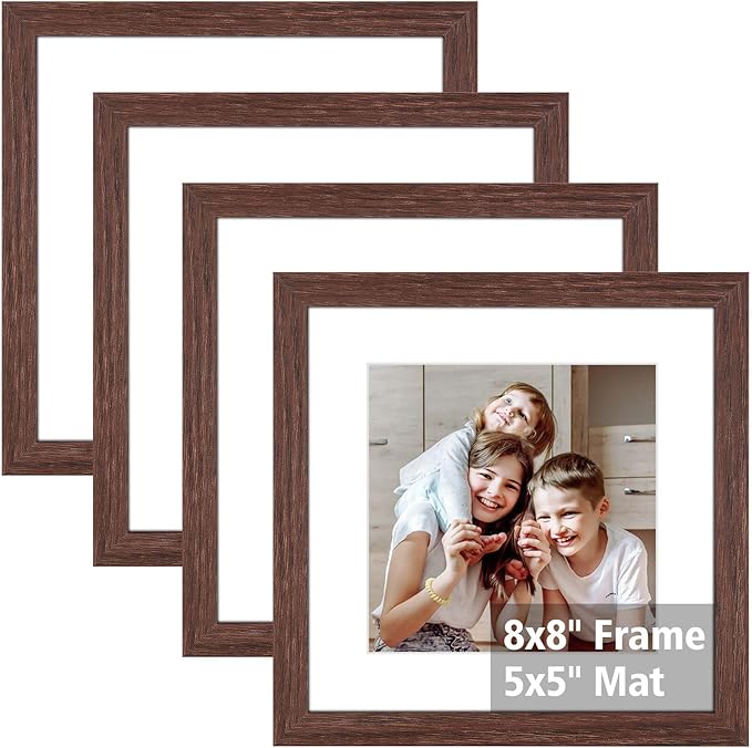 Amazon.com - Gaevuian 8x8 frame Distressed Farmhouse Wood Pattern 8x8 ...