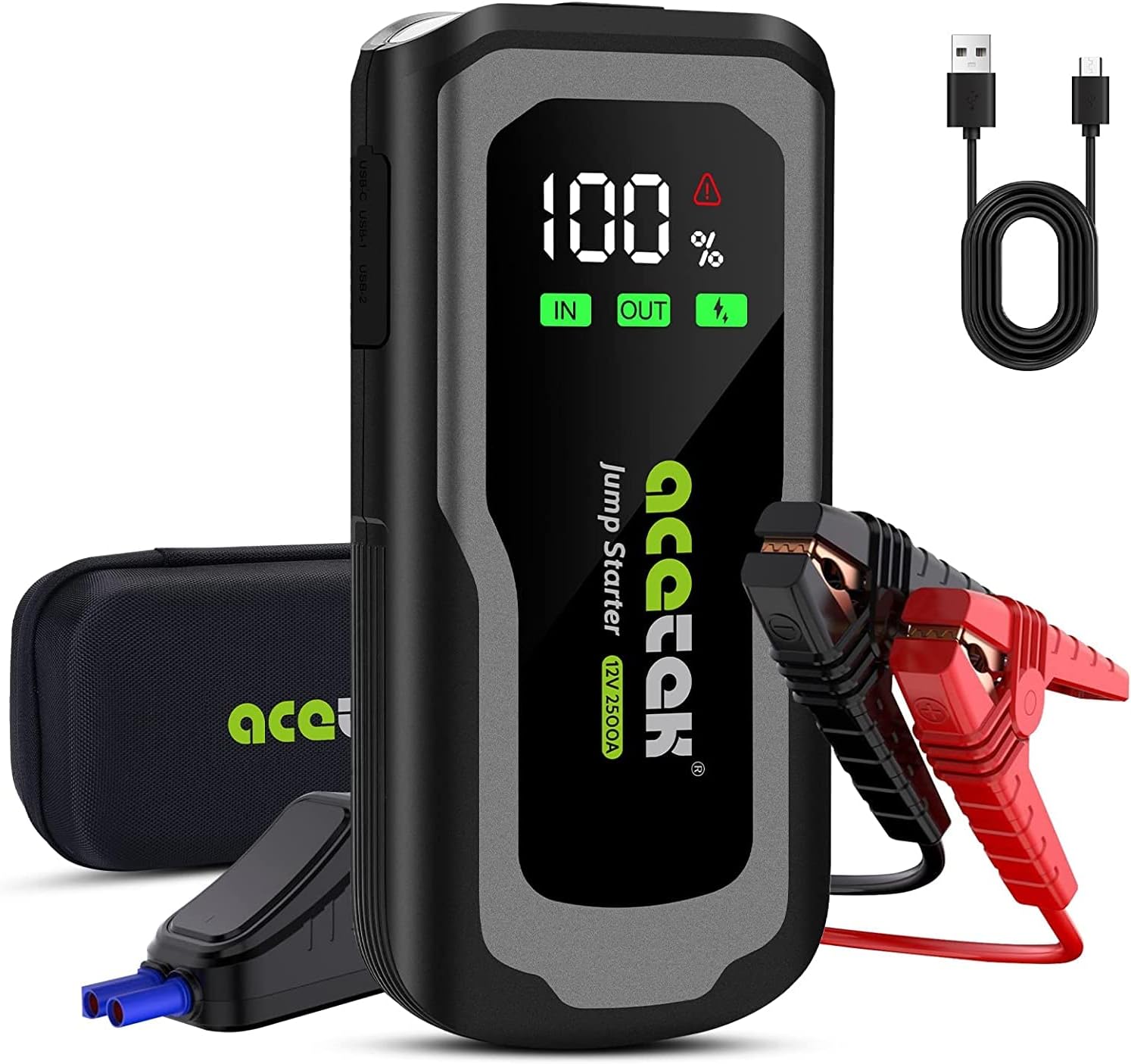 Amazon.com: HPBS Jump Starter - 3000A Car Battery Jump Starter for Up ...