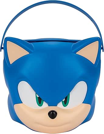 Amazon.com: Disguise Sonic Trick or Treating Pail, Official Sonic Movie 3 Halloween Candy Bucket ...