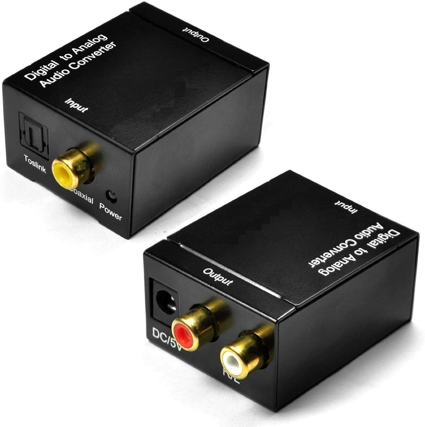 ADNET Digital to Analog Audio Converter SPDIF Optical Coax to Analog ...