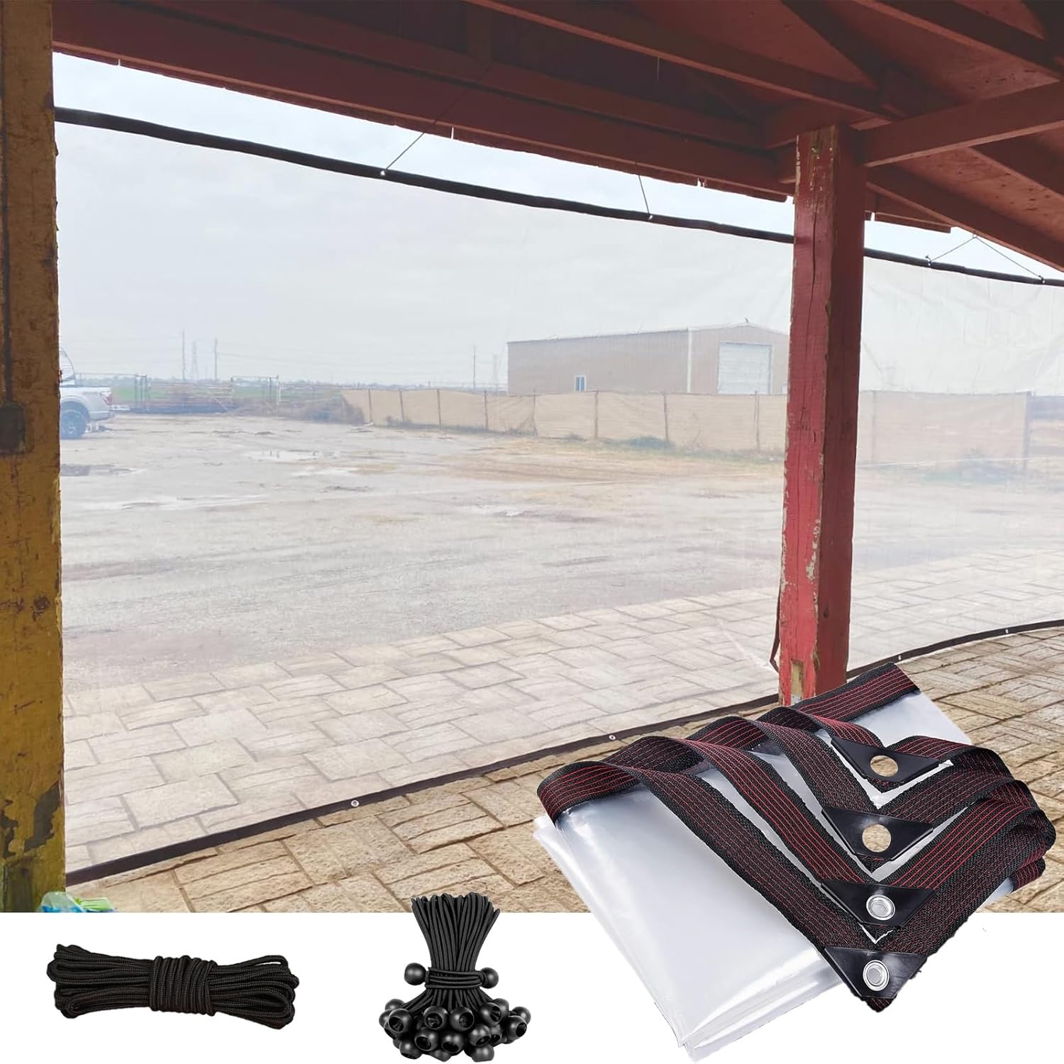 Amazon.com: Transparent Tarp Tarpaulin 17x27 FT / 520x825 CM ...