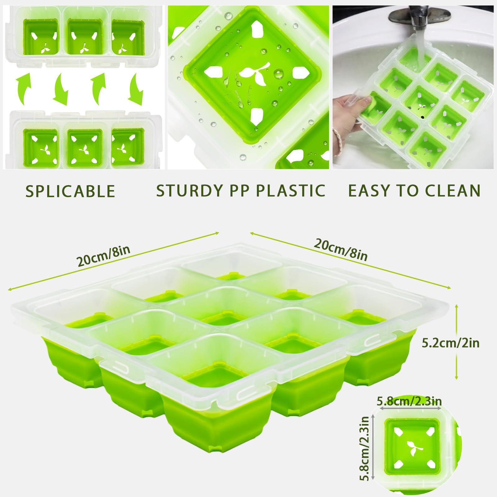 Snapklik.com : SUNPRO Seed Starter Tray, Reusable Seedling Starter Trays