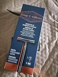 Gillette Rastrillo Clásico King C. + 5 Navajas para Afeitar Barba con ...