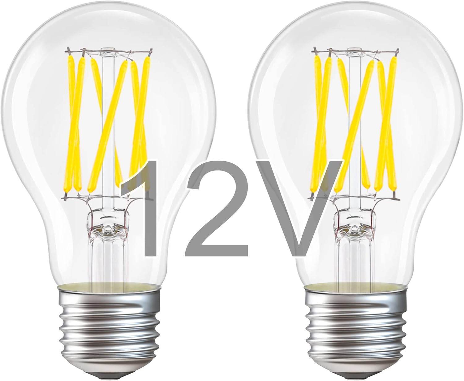 12 Volt Light Bulb 12V LED Bulb 60Watt Equivalent, A60/A19 6W 5000K ...