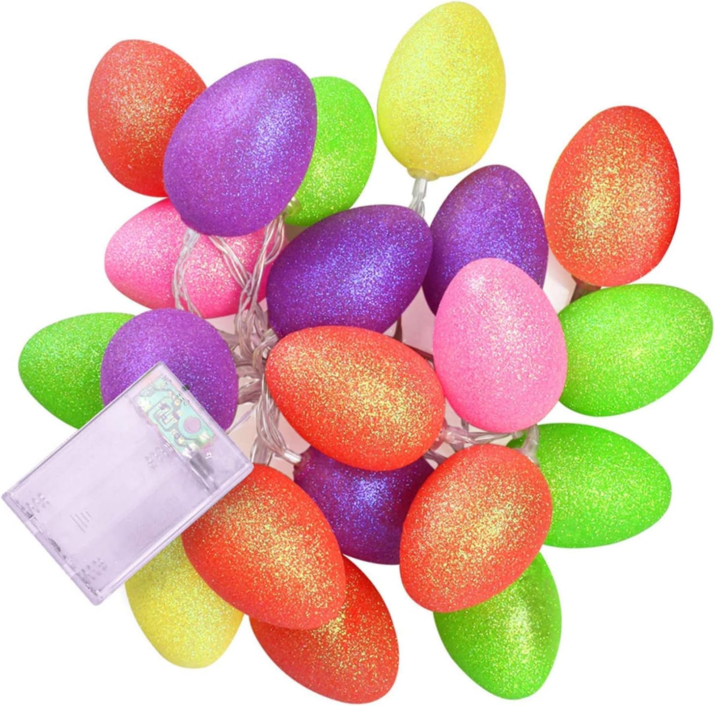 Amazon.com: MZD8391 10ft 20 Easter Eggs LED String Lights, Battery ...