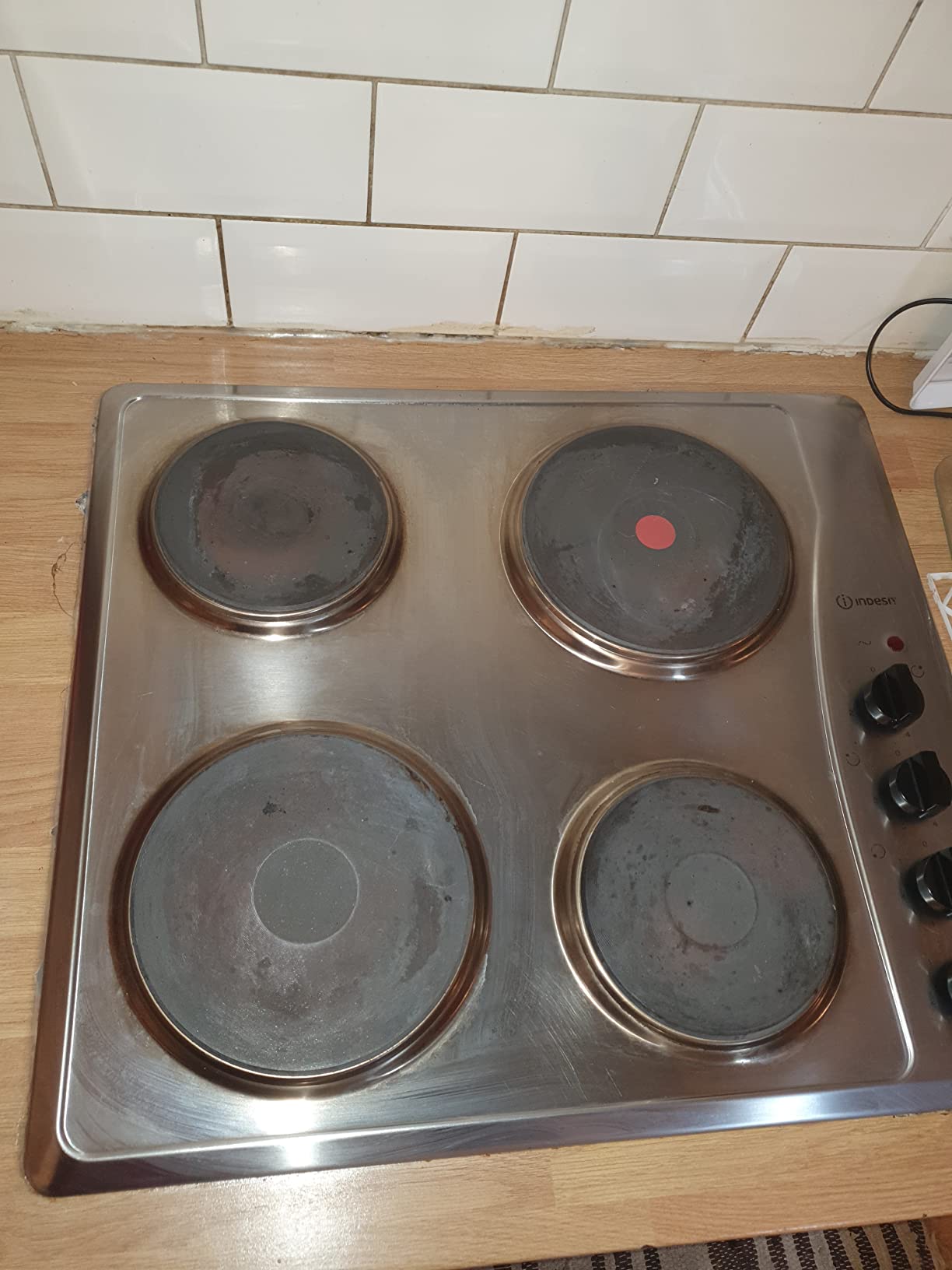 Indesit 60cm 4 Zone Solid Plate Hob - Stainless Steel : Amazon.co.uk ...