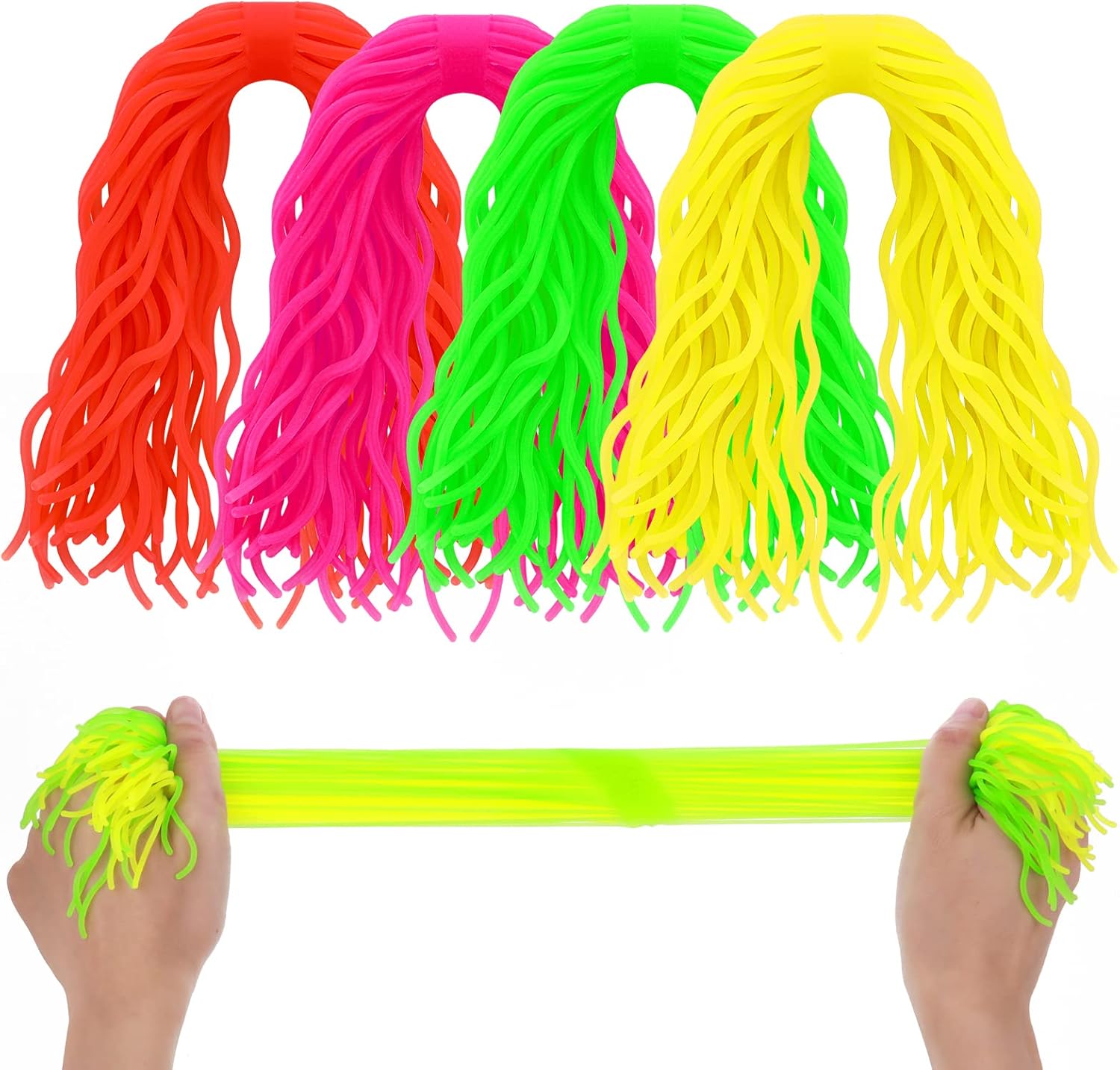 Amazon.com: Prasacco 4 PCS Ramen Noodles Fidget Toy Stretchy Spaghetti ...