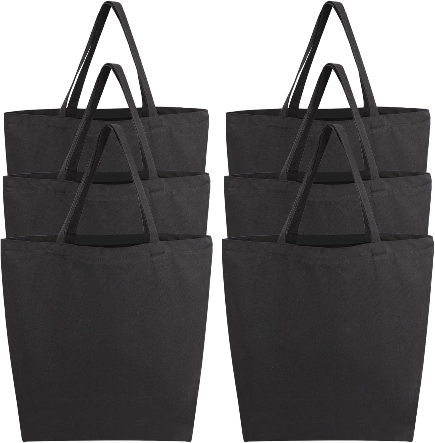 Amazon.com: HTVRONT Canvas Tote Bag Bulk 6 Pack - 10 Oz Reusable ...