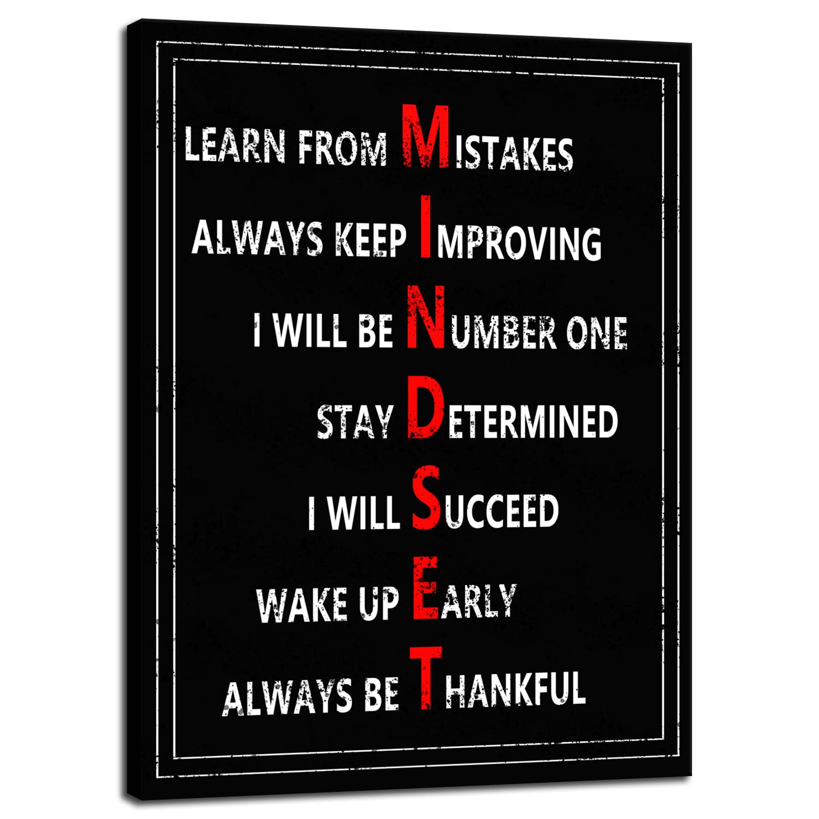 Amazon.com: Inspirational Quotes Canvas Wall Art Motivational Mindset ...