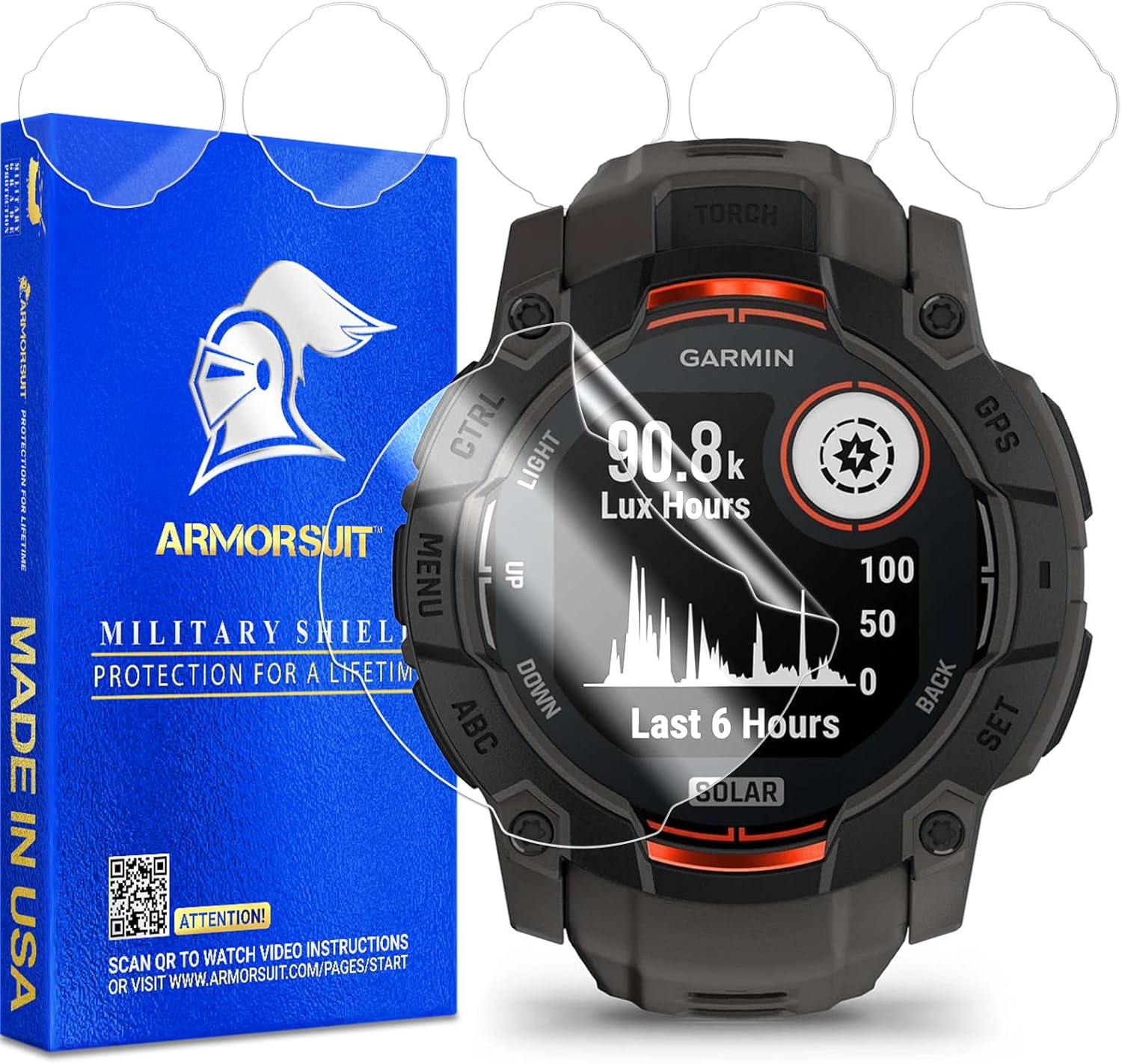 Amazon.com: ArmorSuit 6 Protectores de pantalla para Garmin Instinct 3 ...