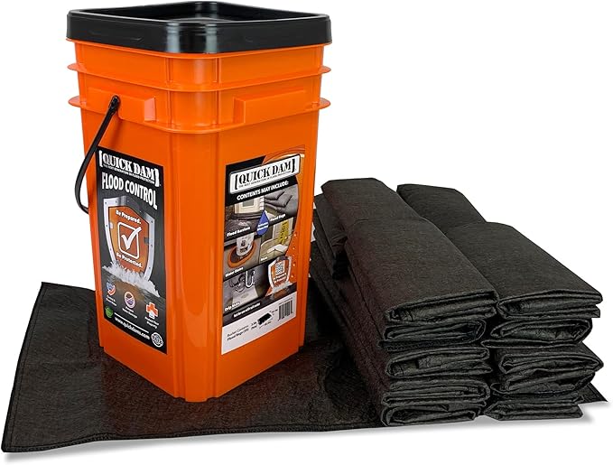 Quick Dam Grab & Go Flood Kit includes 20- 2ft Flood Bags in Bucket ...