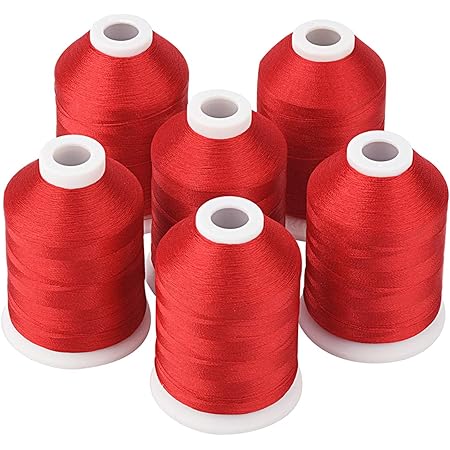 Amazon.com: Simthread 2 Huge Spools White Bobbin Fill Thread 60WT for ...