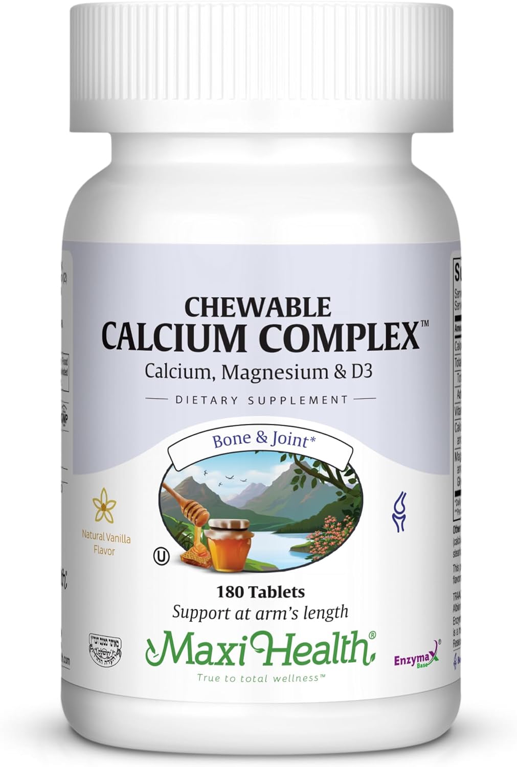 Amazon.com: Maxi Health Chewable Calcium Complex – Vanilla Flavor ...