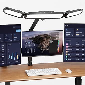 NUERPO LED Desk Lamp with Clamp,Adjustable Swing Arm Desks Lamps for ...
