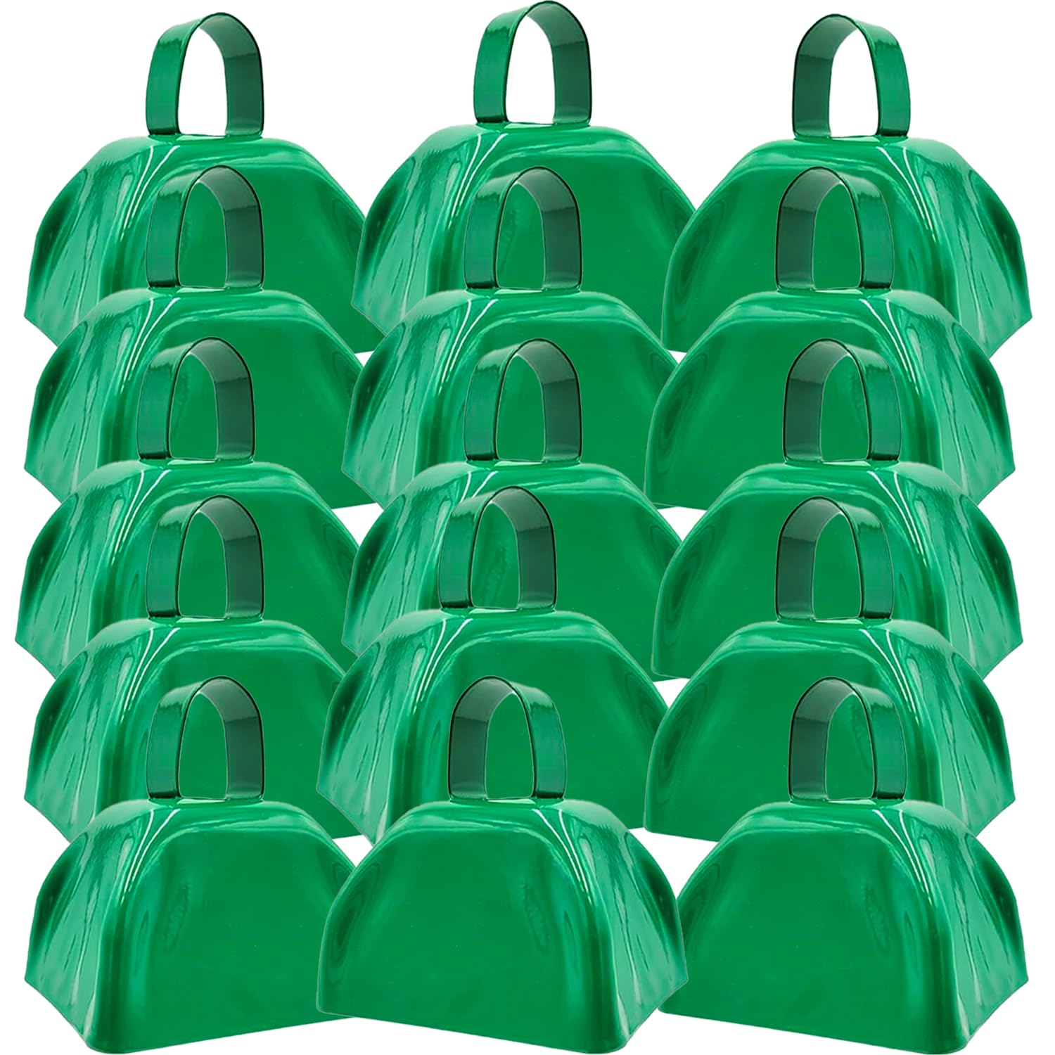 Amazon.com: LOSYHU 15 Pack Metal Cowbells 3 Inch Green Cow Bells Noise ...
