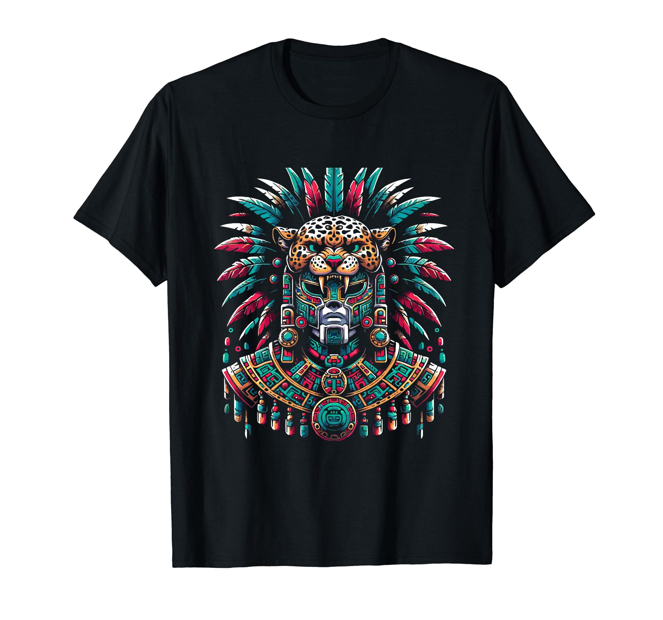 Amazon.com: Aztec Jaguar Warrior Aztec Culture Mayan Indigenous T-Shirt ...