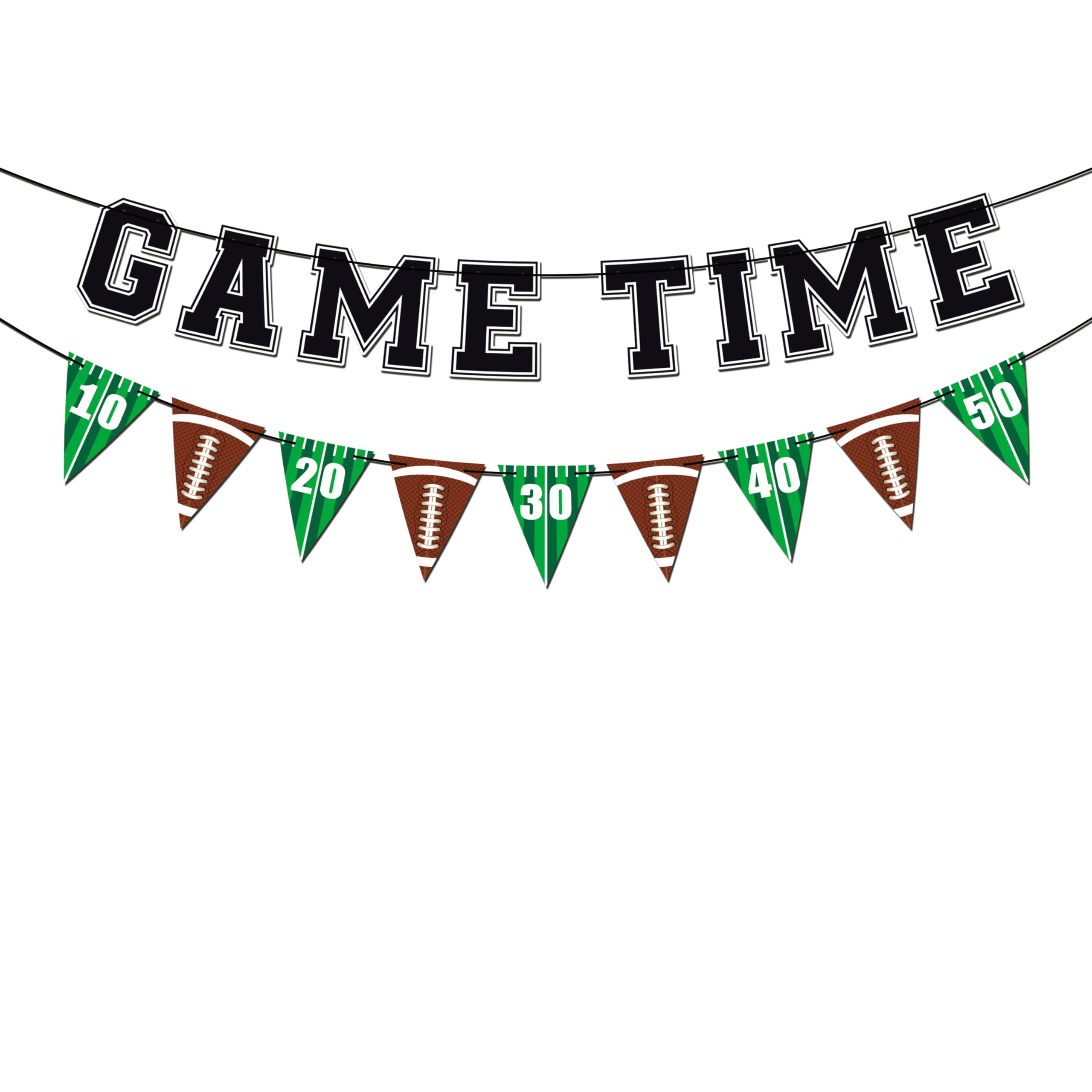Amazon.com: NANAGALI Game Time Football Banner - Pre-Strung Football ...