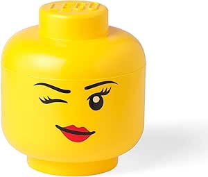 LEGO STORAGE HEAD (LARGE) - WINKING - Polypropylene Storage Box with ...