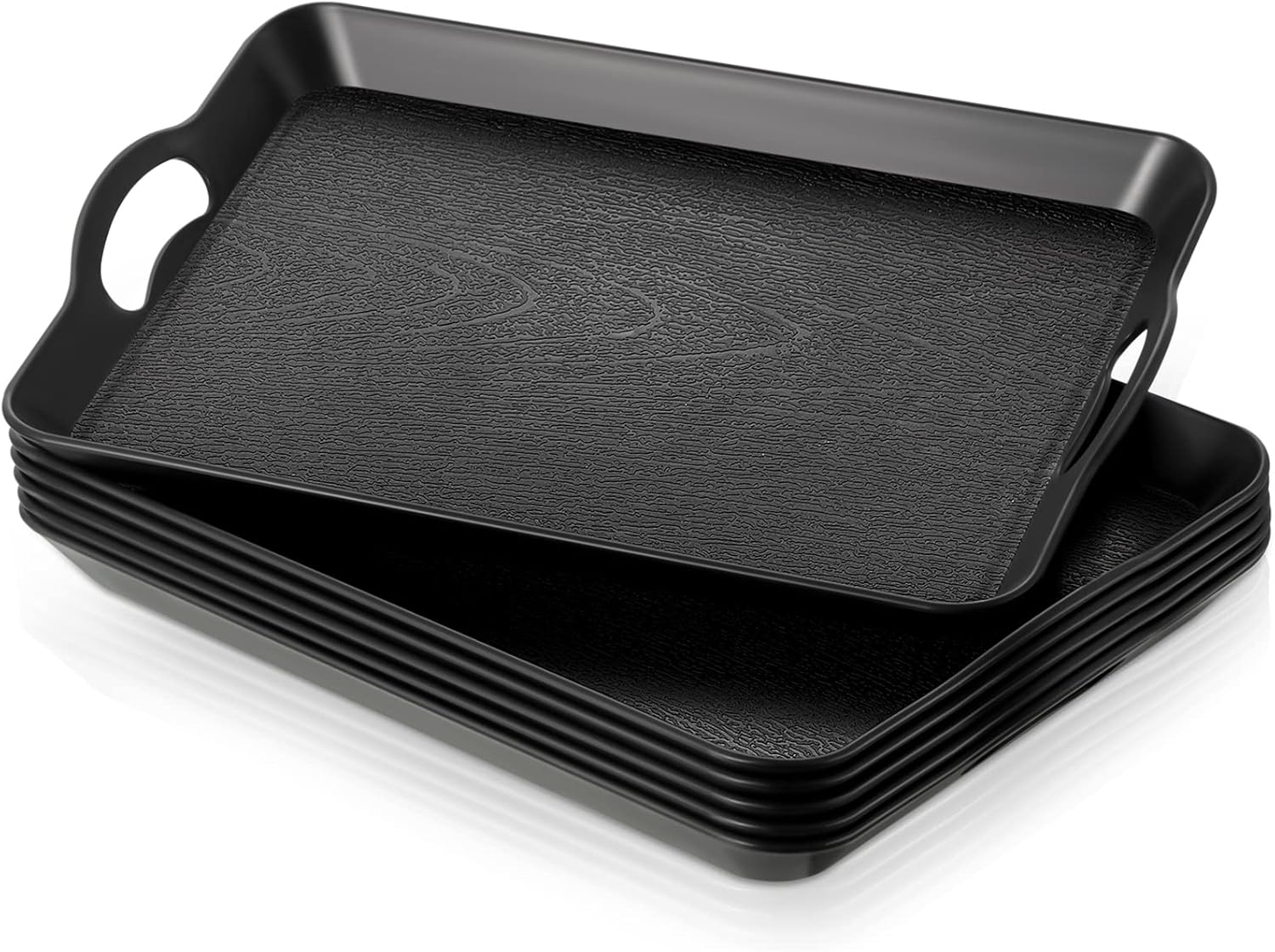 Amazon.com: 6 Pcs Serving Trays with Handles Trays for Eating 16 x 11 ...