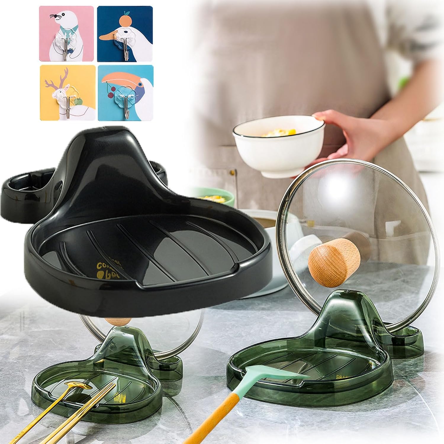 Amazon.com: 2024 New Multifunction Kitchen Spatula Rack - Spoon Rest ...