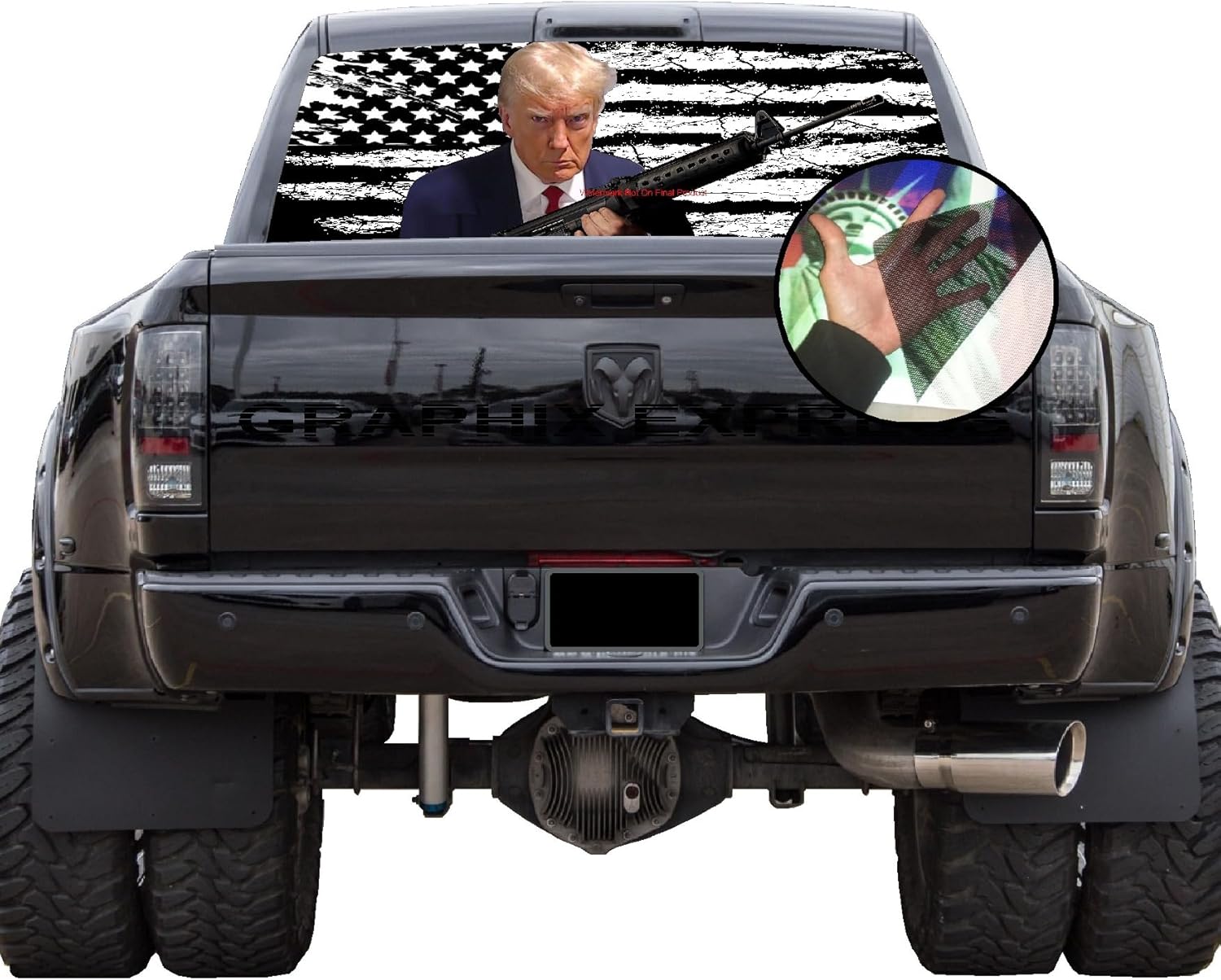 Amazon.com - GRAPHIX EXPRESS Truck Back Window Graphics (Trump ...