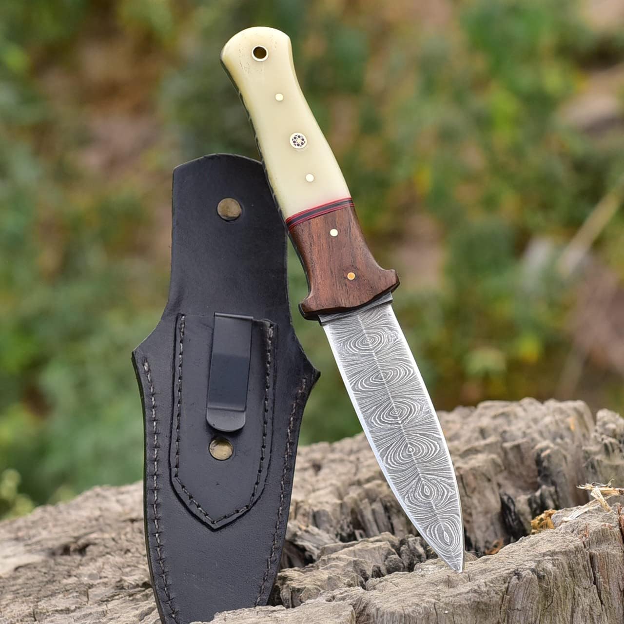Amazon.com : Grace Knives Handmade Hunting Double Edge Dagger Knife ...