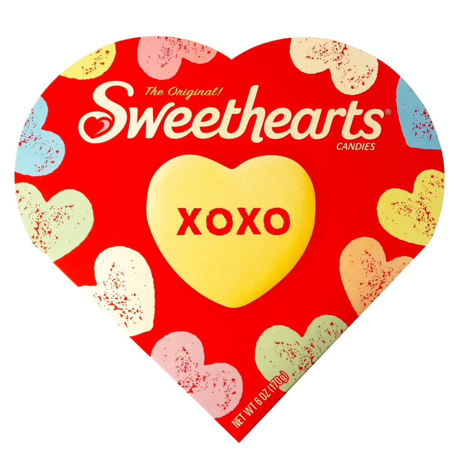 Amazon.com : The Original Sweethearts Candies Heart Shaped Gift Box, 6 ...