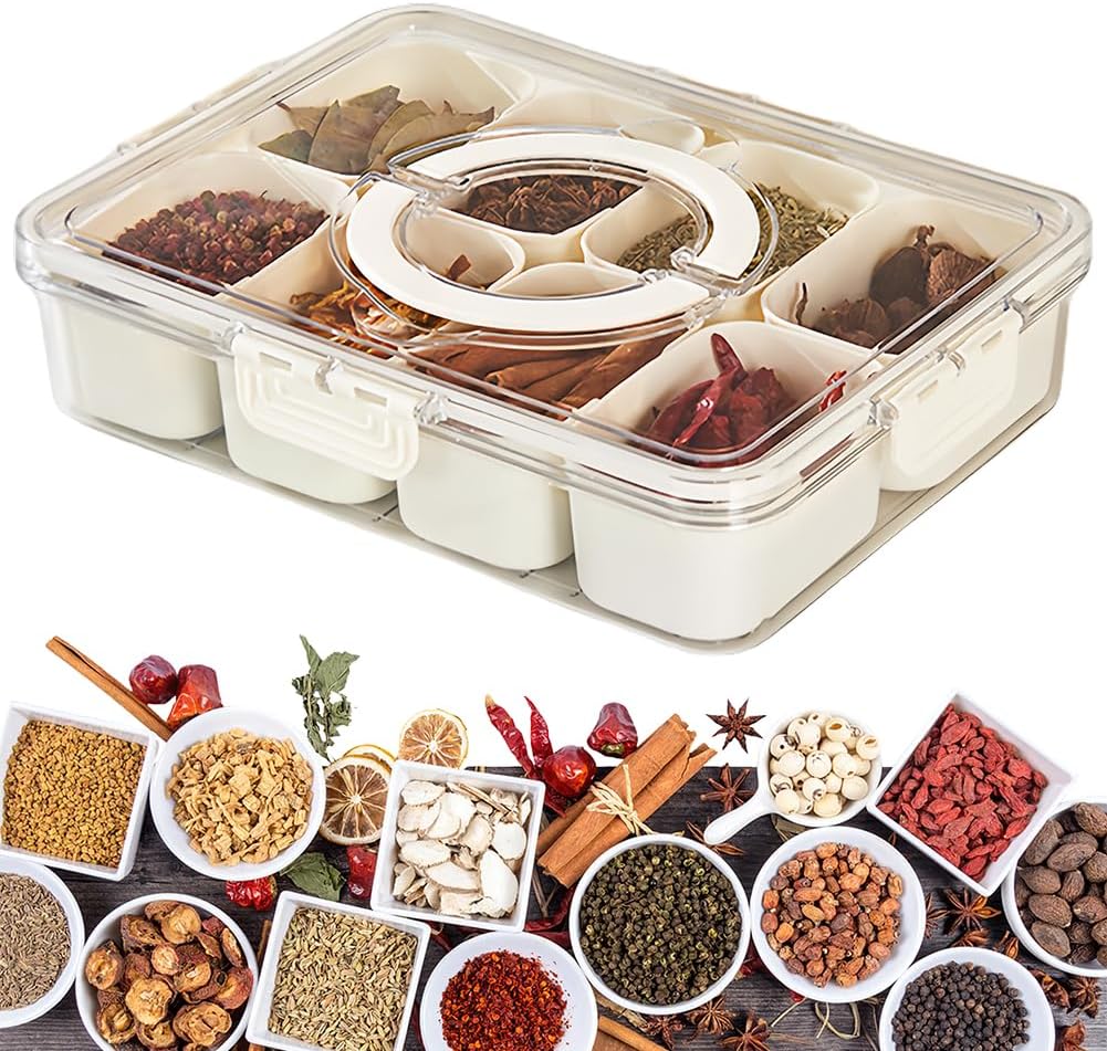 Amazon.com | ALINUOYQ Snack Box Container, Divided Serving Tray with ...